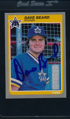 1985 Fleer #483 Dave Beard Mariners Signed Auto *29046 | eBay