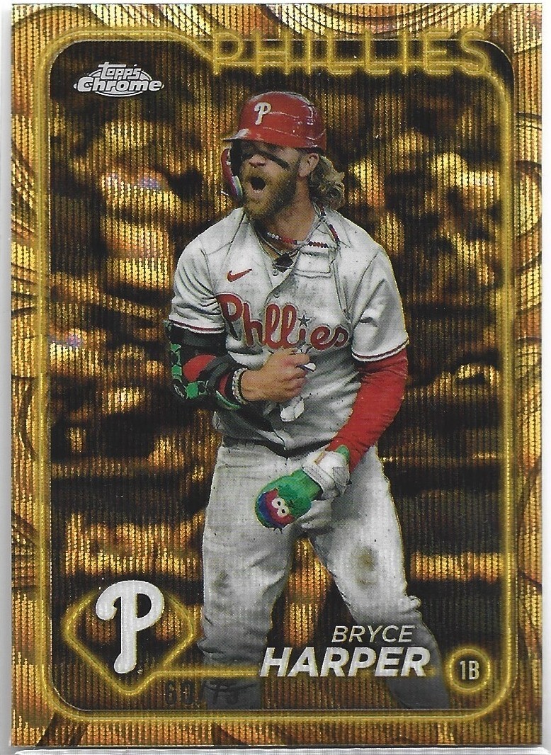 2024 Topps Gilded Collection - Bryce Harper #69 Gold Wave Refractor /75 ...