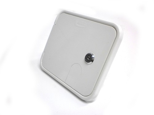 Valterra Lockable White Electrical Power Outlet Hatch RV Trailer Camper ...