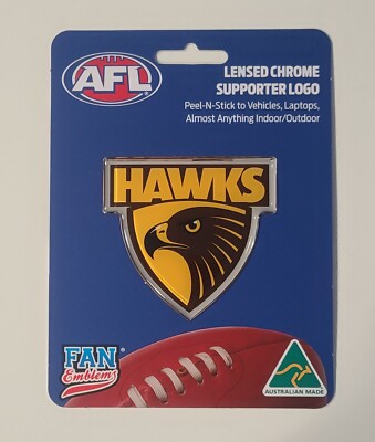 Fan Emblems AFL FOOTBALL : HAWTHORN HAWKS Logo Decal | eBay Australia