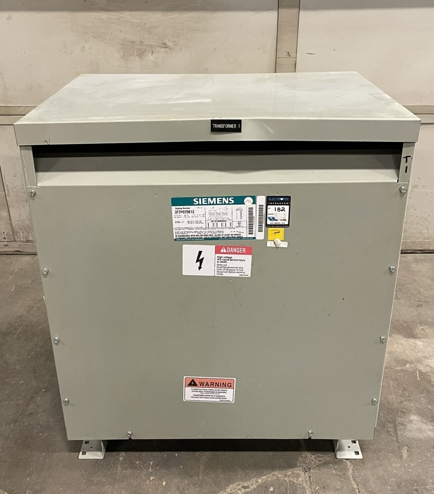 75.00 KVA Siemens Dry Type Transformer 480-208Y/120 Volt 3 Phase | eBay