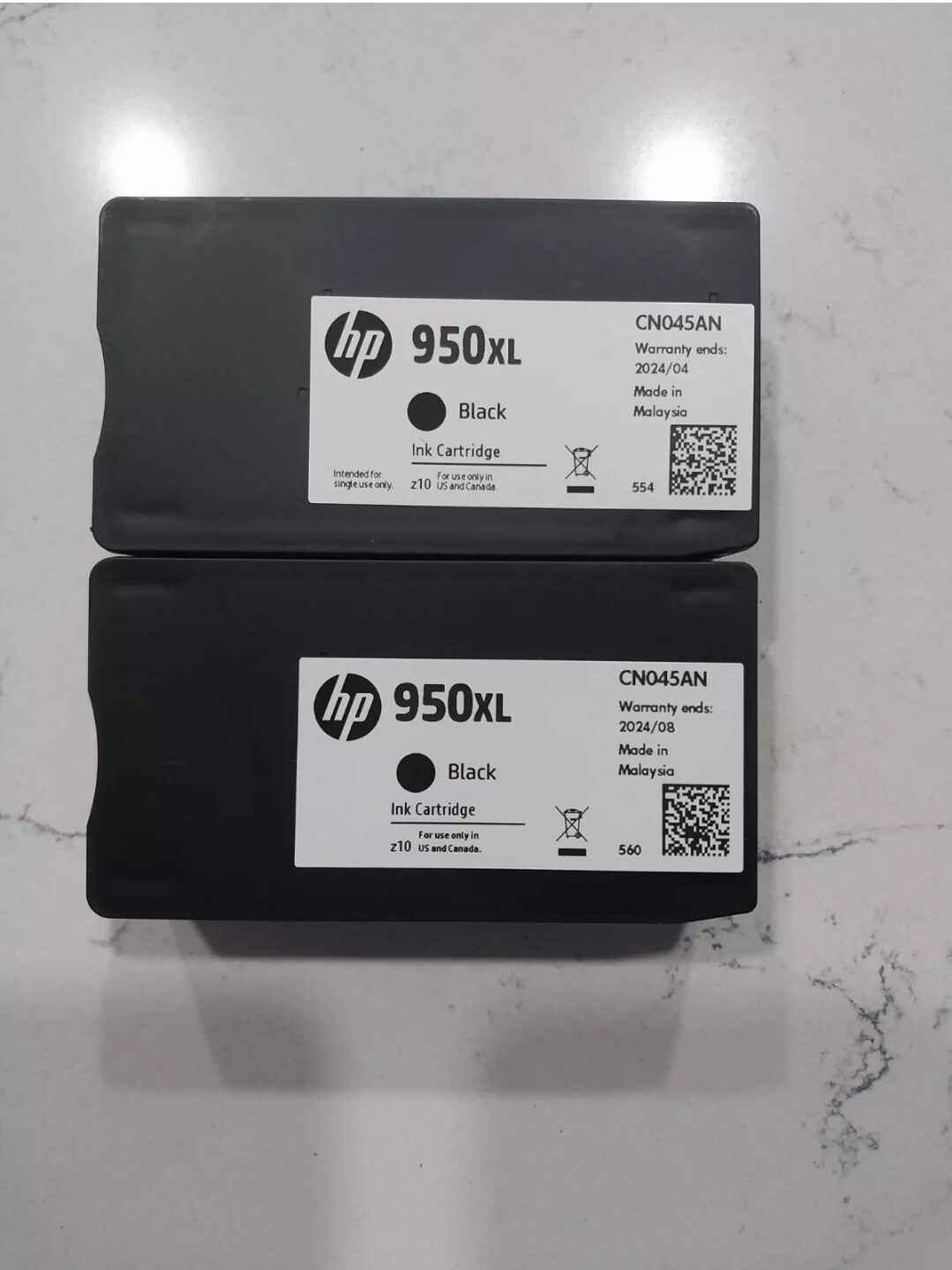 HP 950XL Ink Cartridge - Black (CN045AN#140) (2 Cartridge) NEW OPEN BOX ...