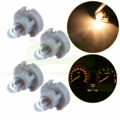 For 4Pcs T3 Neo Wedge halogen Bulbs Warm White A/C Climate lights 8MM ...