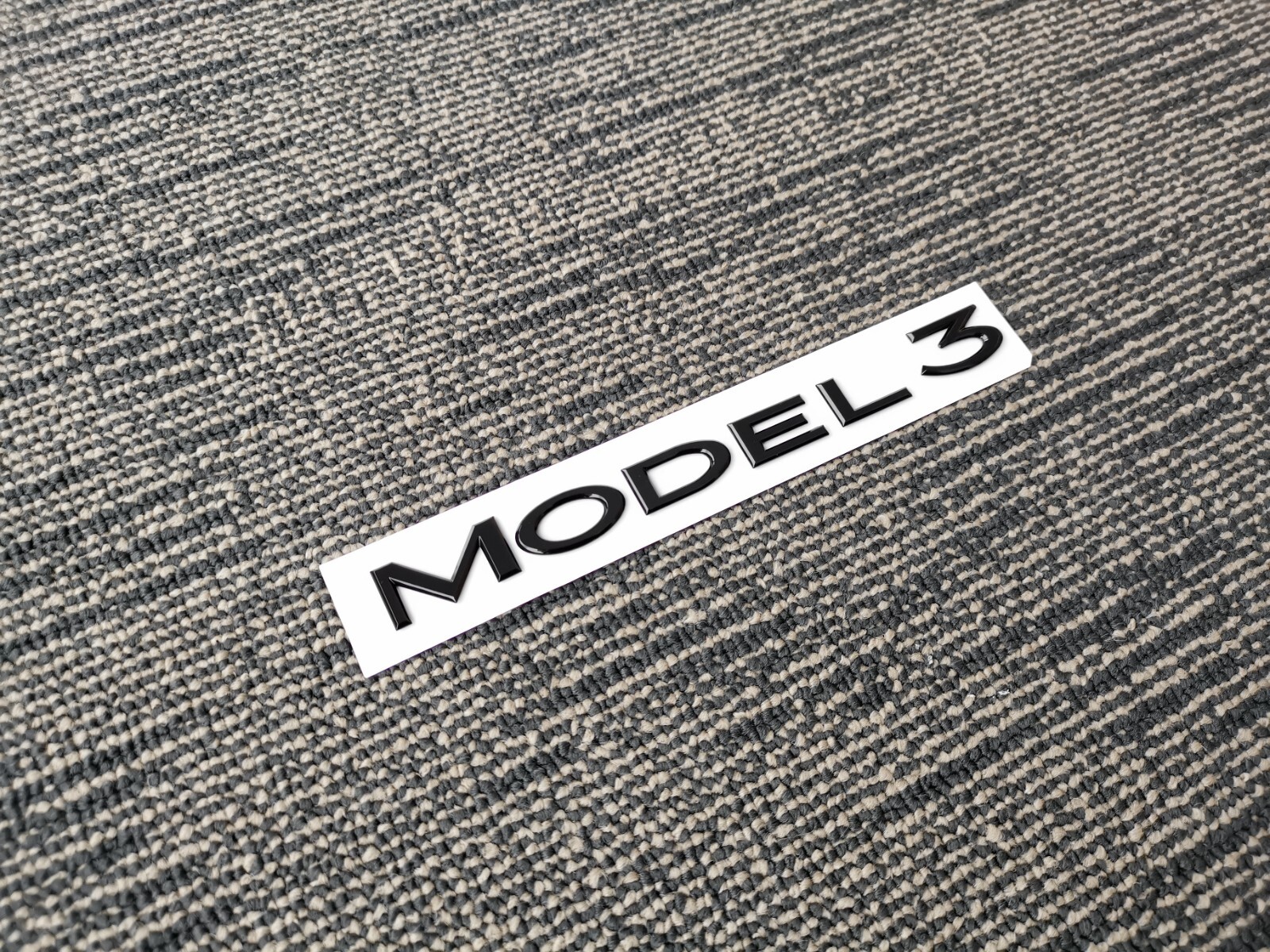 Gloss Black Modified Style Tesla Model 3 Badge Rear Trunk Emblem ...