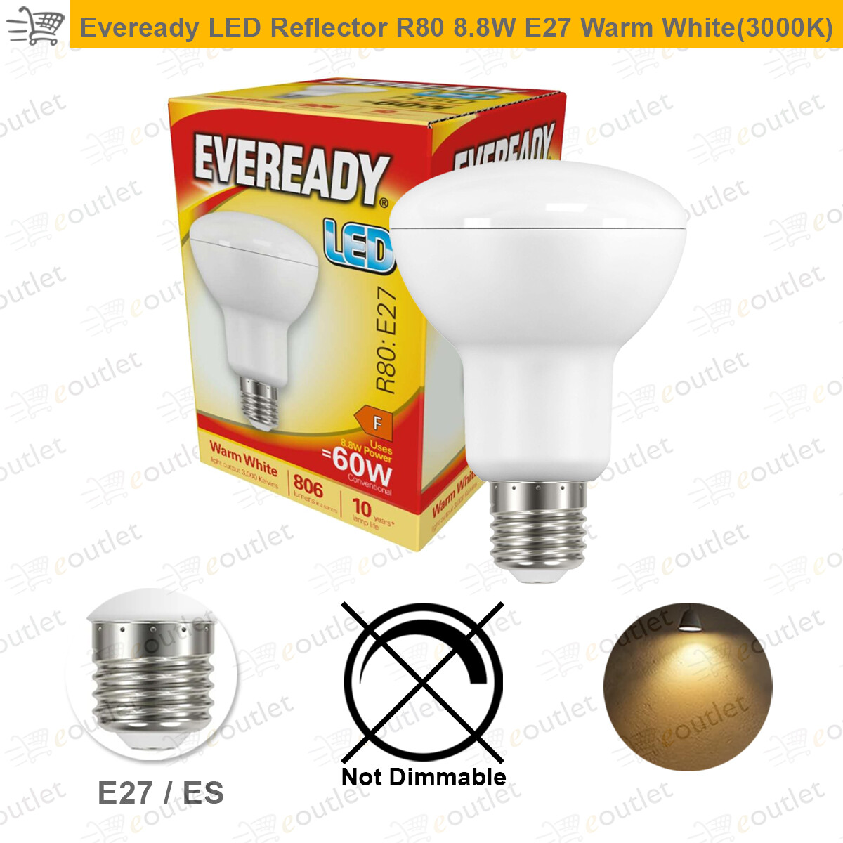 LED R39 R50 R63 R80 Reflector Bulb Warm Cool Day Light ES E27 SES E14 ...