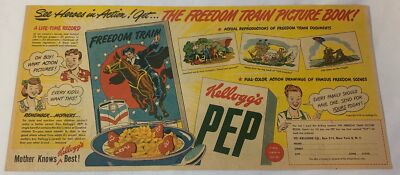 1948 Kellogg's Pep newsprint ad ~ FREEDOM TRAIN picture book premium | eBay