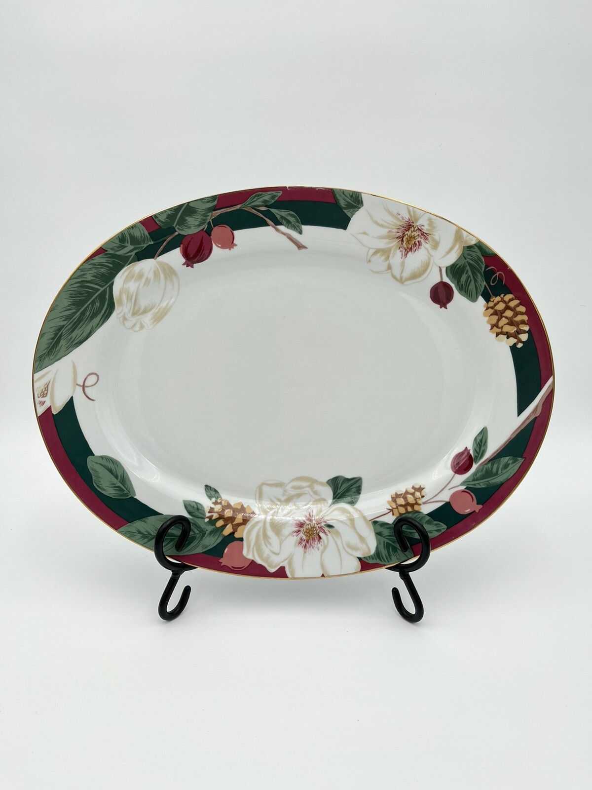 Vintage Tienshan Magnolia Fine China 14 1/2” Oval Serving/Meat Platter ...