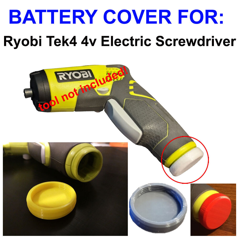 Battery Cover Cap for Ryobi Tek4 4v Electric Screwdriver HP53L & HP54L ...