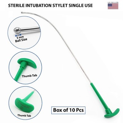 10 Pcs Intubation Stylet Sterile Single Use Rigid Stylets Anesthesia ...
