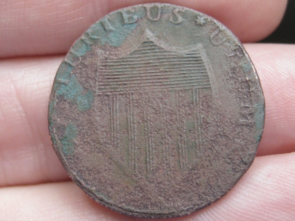 1786-1788 New Jersey Cent- Colonial Copper Coin, Crusty, Metal Detector ...