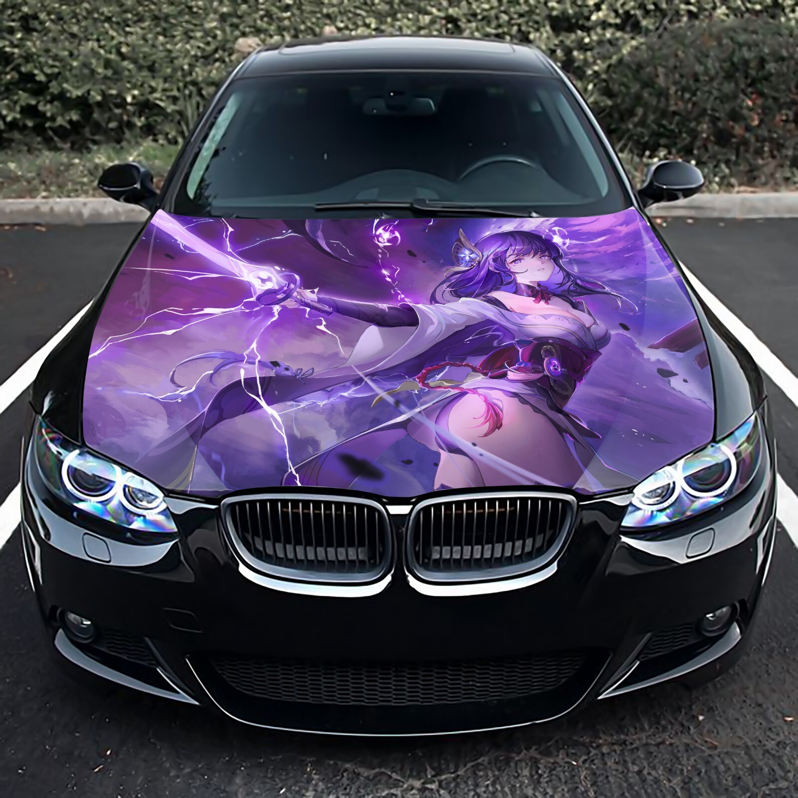 Anime Sword Girl Car Hood Wrap Decal Vinyl Sticker Color Graphic Fit ...