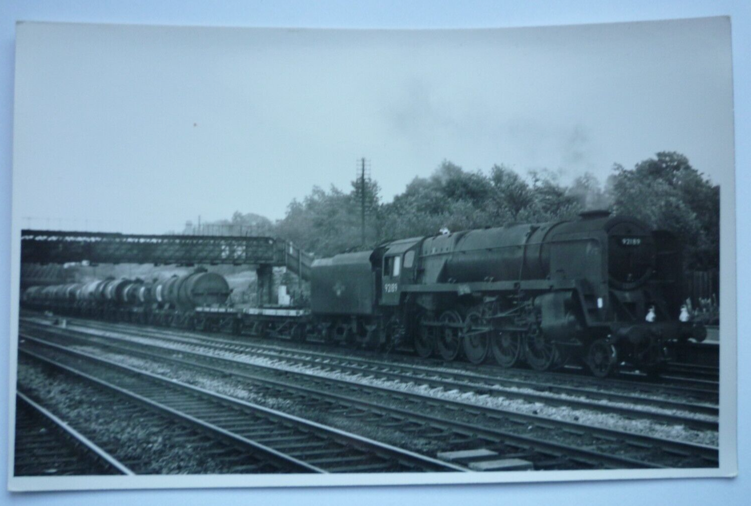 BR Class 9F Locomotive 92173 1950s 60s Railway Photograph | eBay
