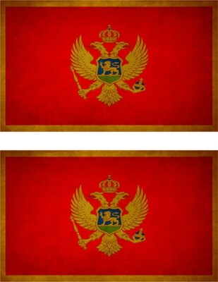 2x Sticker flag vinyl country vintage MNE montenegro | eBay