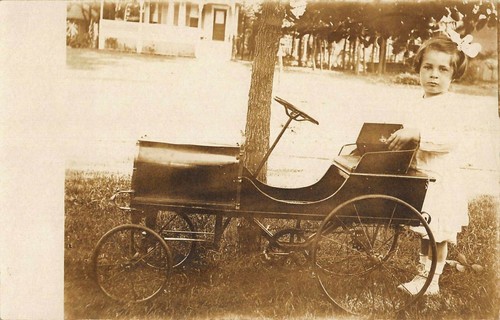 J2A92: CUTE YOUNGSTER AND HER AUTOMOBILE: VINTAGE CYKO RPPC/POSTCARD | eBay
