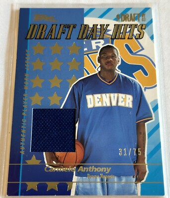 Carmelo Anthony 2004 Topps Draft Day Hits Jersey /75 | eBay