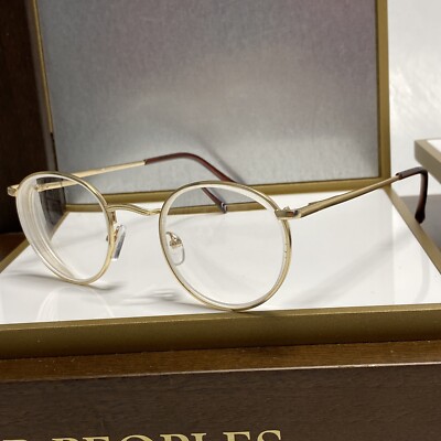 NEW LANTIS OPTICAL L7046 ROUND EYEGLASSES GOLD FRAME FULL RIM 48-23-145 ...