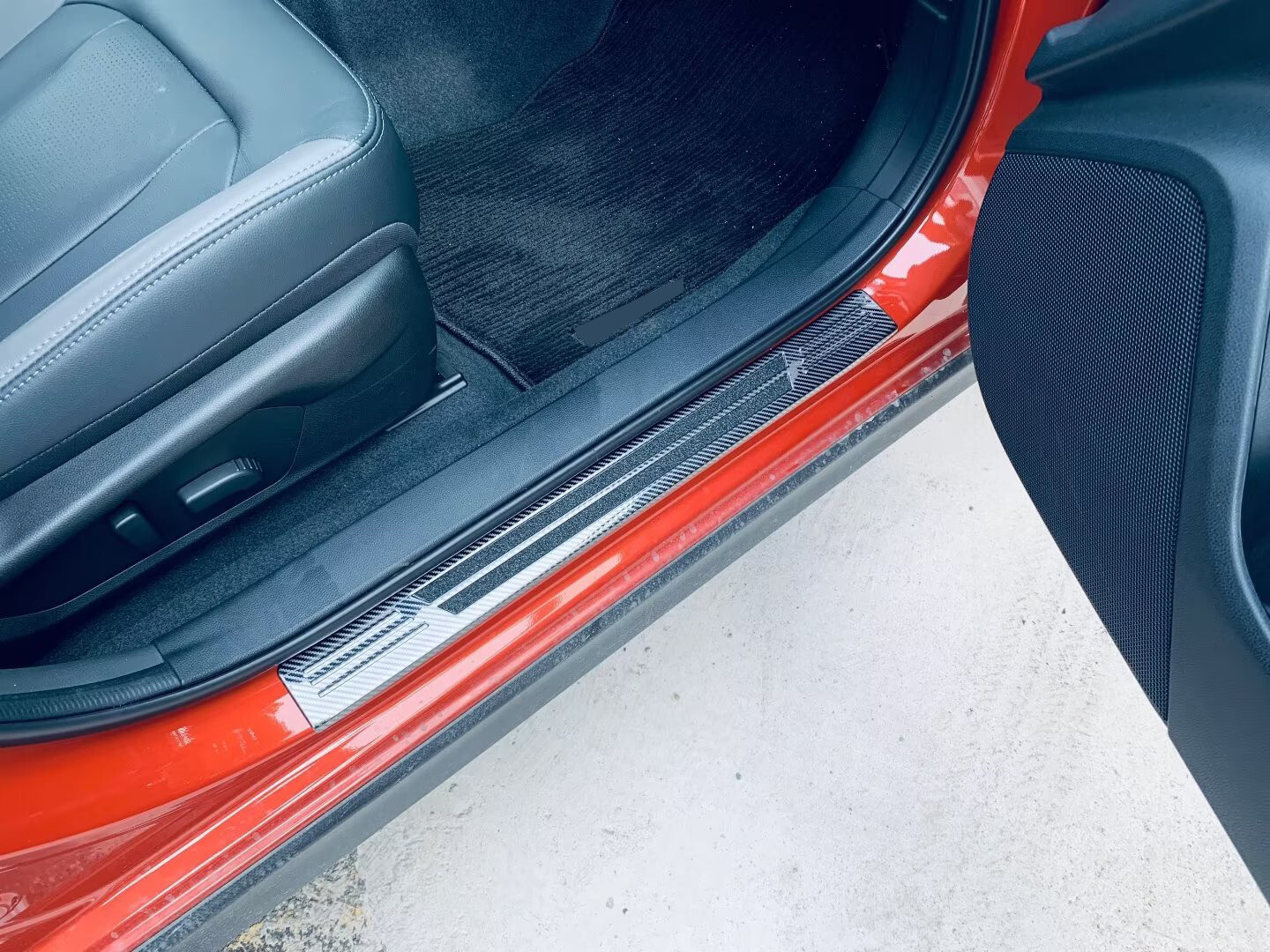 For Subaru Crosstrek 2024 Carbon Fiber Door Sill Protector Scuff Plate ...