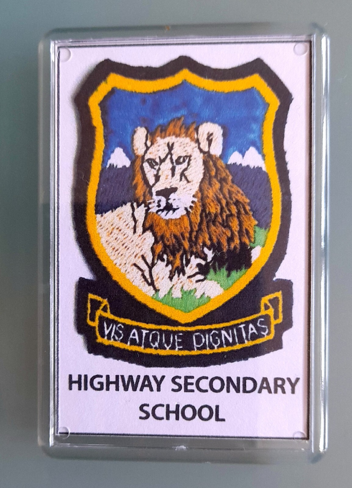 Highway Secondary School NAIROBI Fridge Magnet Kenya school logo ...