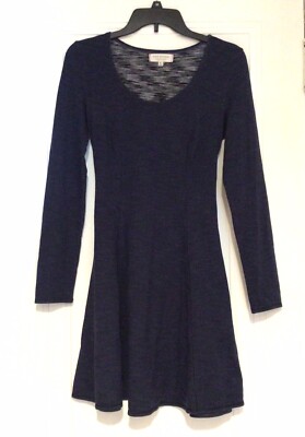 MAX STUDIO WEEKEND Fit & Flare Knit blue Active dress Sz S | eBay