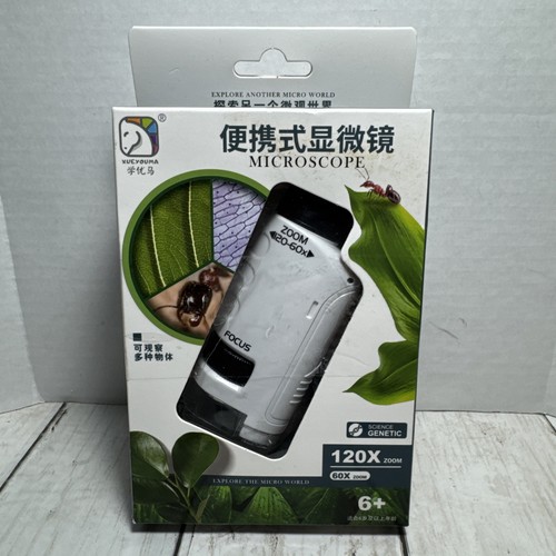 Handheld Kids Pocket Microscope – 120X Zoom STEM Learning Toy With ...