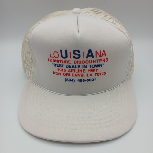 Vintage Louisiana Furniture Discounters Hat Trucker Cap Snapback White ...
