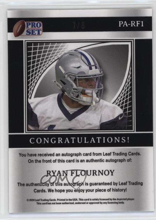 2024 Leaf Pro Set Metal Blue Pulsar 7/8 Ryan Flournoy #PA-RF1 Rookie ...