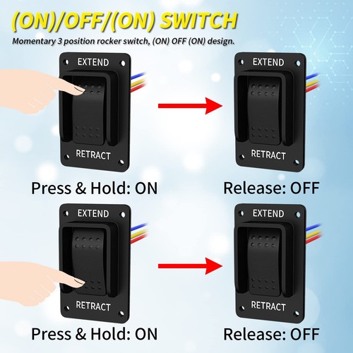 Reverse Polarity Switch 12V Waterproof Momentary Rocker Switch 3 ...