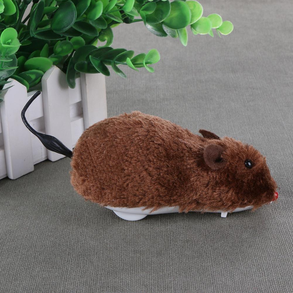 Clockwork Mouse Toy Cat Plush Rat Mechanical Motion Interactive Toy ...