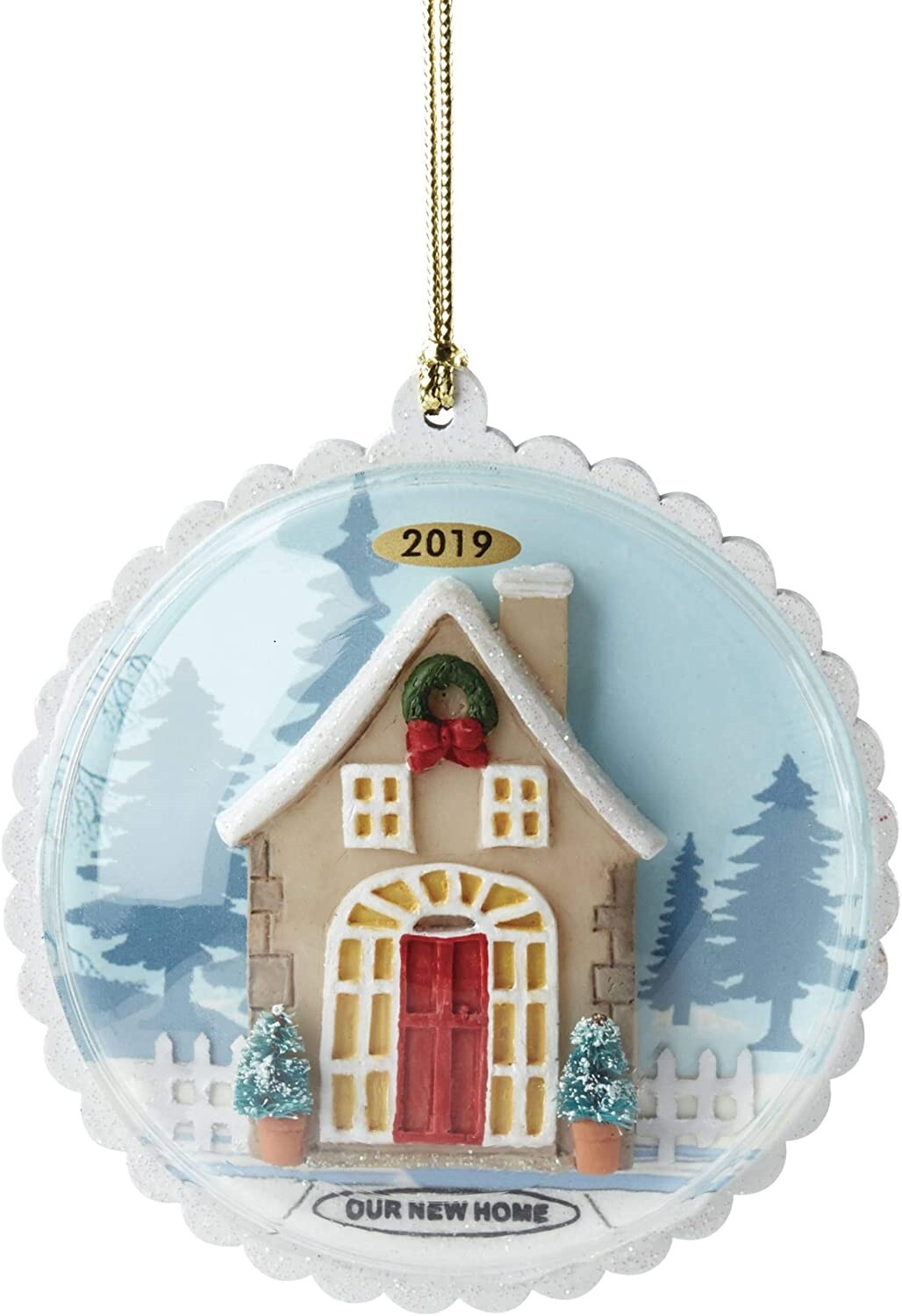 Lenox 2019 Glass Our First Home Ornament Gingerbread House Christmas ...