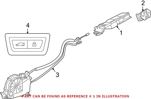 Genuine OEM Trunk Lock Actuator Motor for BMW 51247464415 for sale ...
