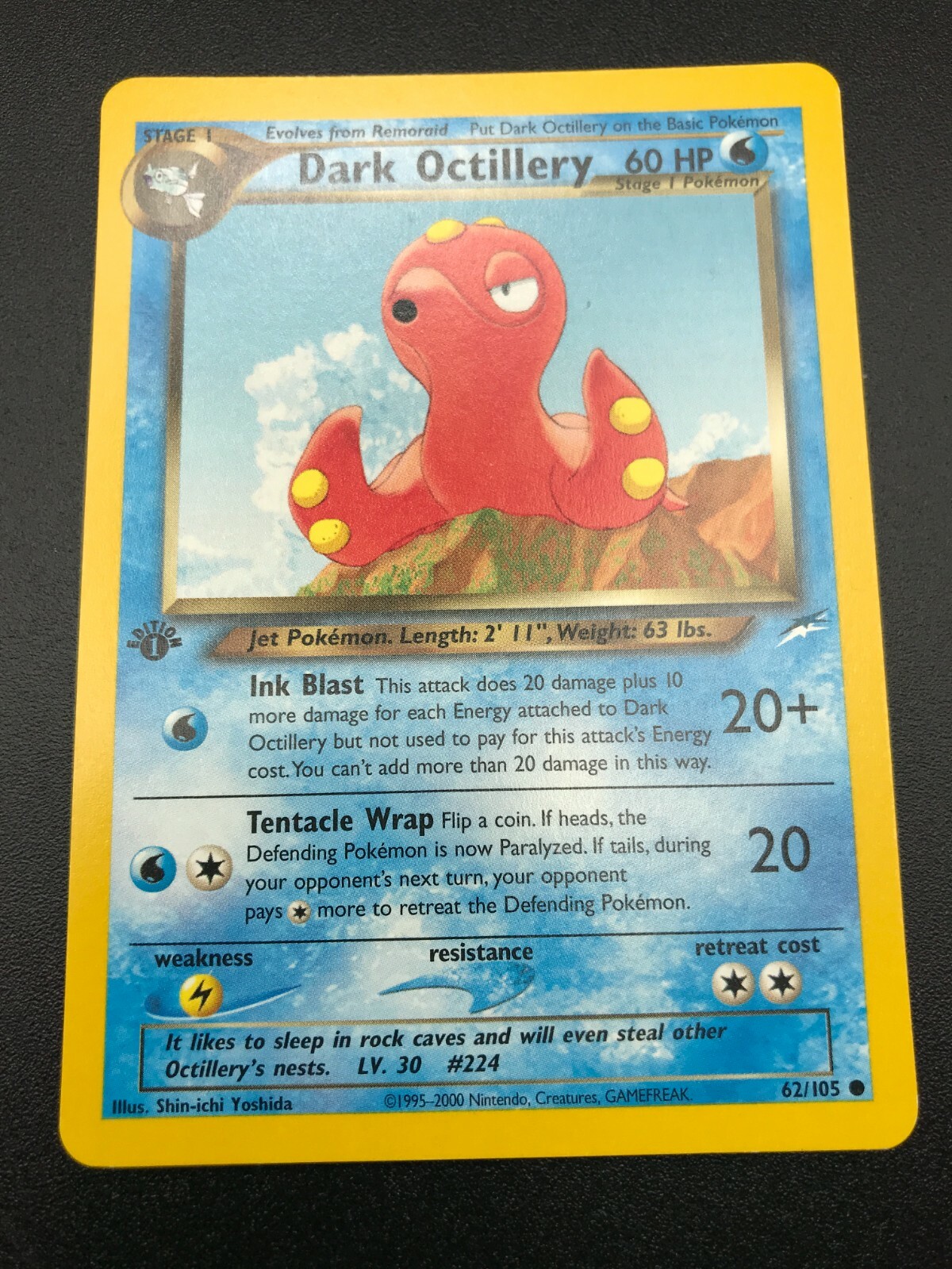 Dark Octillery 1st Edition 62/105 Common Neo Destiny Pokemon WOTC NM ...
