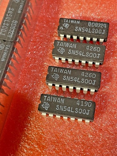 4 Pcs RARE 54LS00 TTL LOGIC MILITARY SPEC NAND 4 CHANNEL 2-INPUT ...