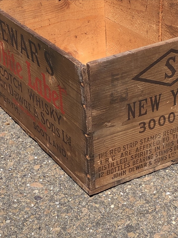 Vintage Dewar’s | White Label Scotch Whisky Wooden Crate Box | Empty | eBay