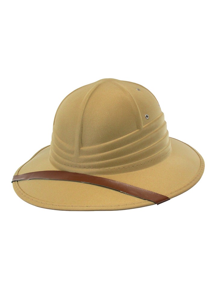 Adult British Pith Helmet Jungle Safari Sun Explorer Halloween Costume ...
