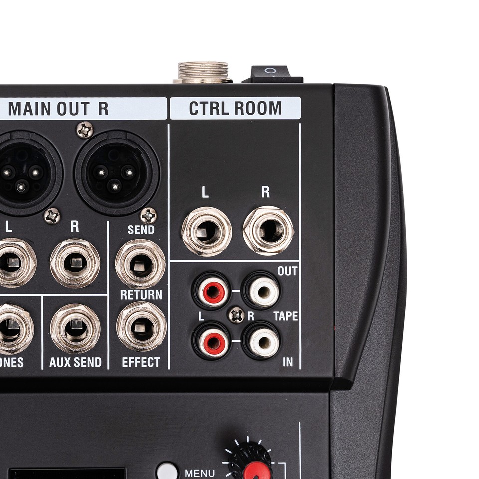Pro 8 Channel Audio Mixer Power Mixing DJ Amp USB Slot Console Sound ...