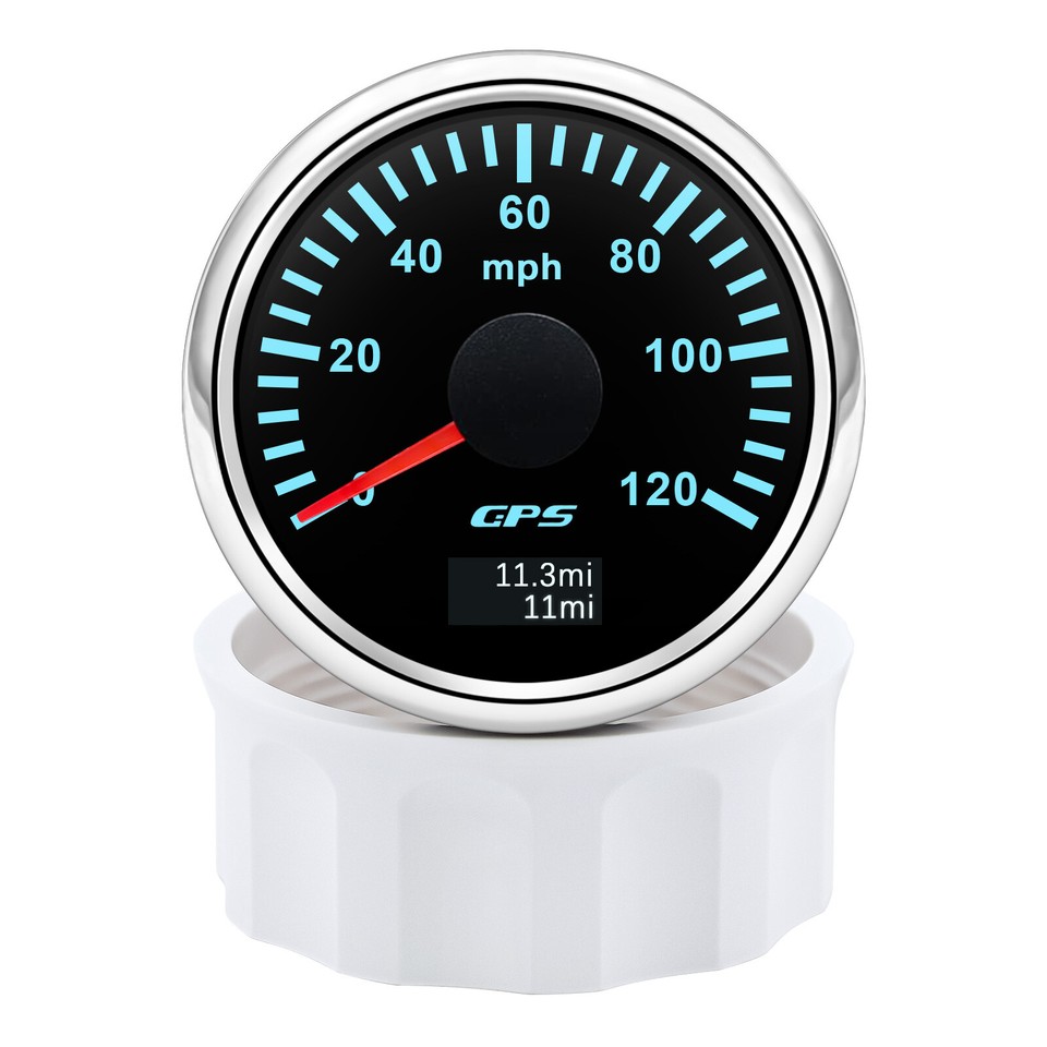 52mm Waterproof GPS Speedometer 0-120MPH Gauge for Motorcycles Boat Car ...
