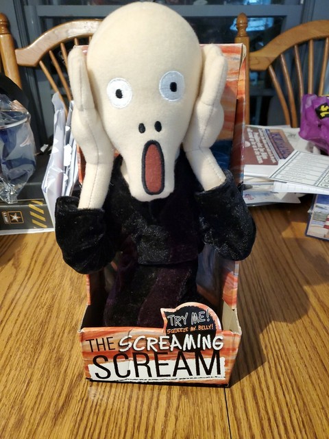 The Screaming Scream Audio Plush Toy Edvard Munch Art Halloween Doll ...