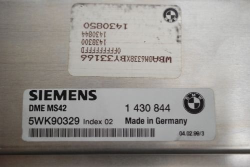 BMW E39 E46 Z3 Engine Computer Module Control Unit DME ECU MS42 # 1 430 ...