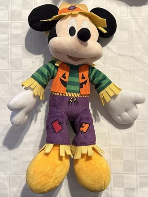 Mickey Mouse Plush Scarecrow Pumpkin Fall Halloween Thanksgiving Disney ...