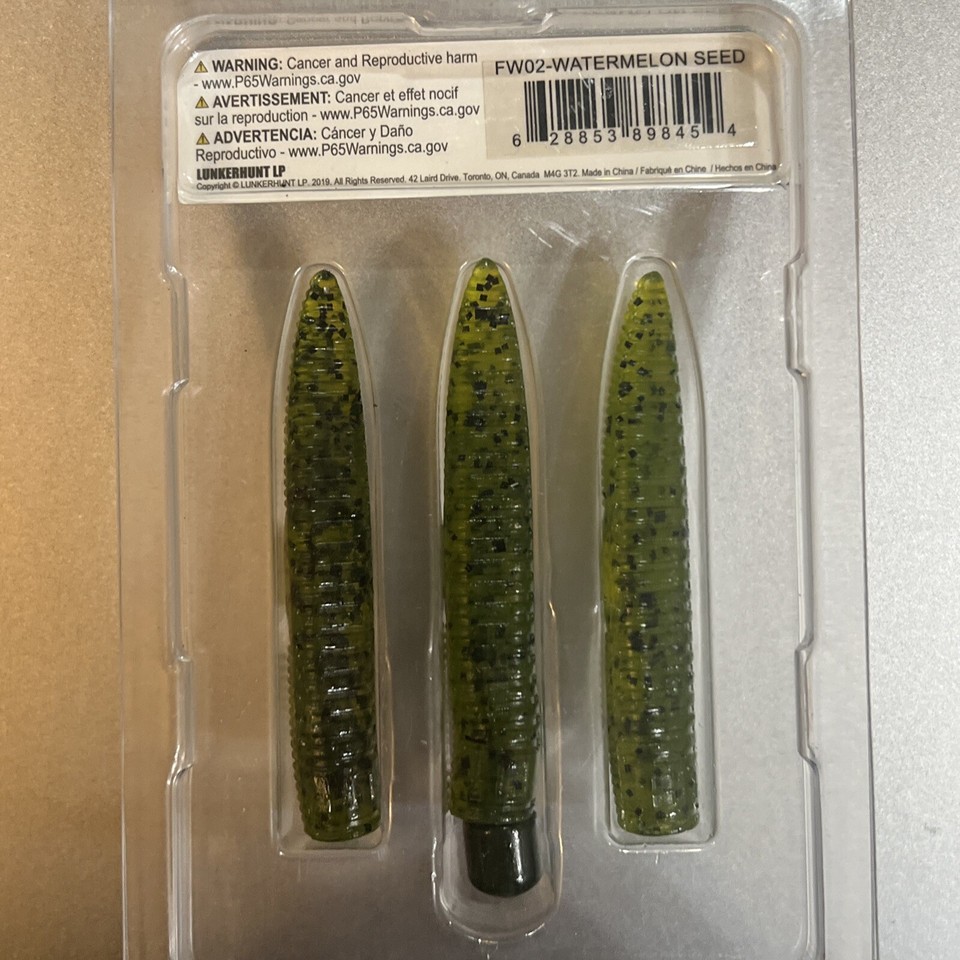 FINESSE WORM Lure 1/4 oz. 3" Pre-Rigged NEW! Lunkerhunt FW-02 ...