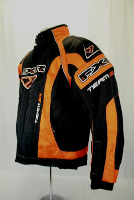 FXR RACING TEAM SX FLOTEX JACKET WITH LINER BLACK ORANGE NYLON SIZE L ...