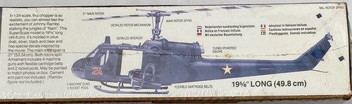 Monogram Rambo Combat Chopper Helicopter 1/24 Scale Model Kit 1985 ...