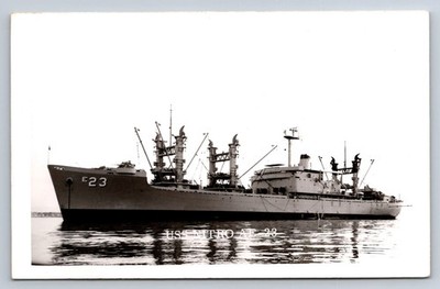 USS Nitro AE-23 US Navy Ammunition Ship RPPC Real Photo Kodak Paper ...