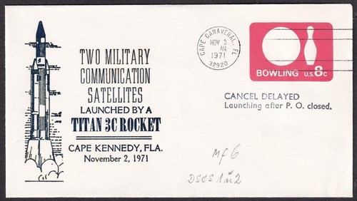 SPACE : US 11/3/1971 TITAN 3C ROCKET Cape Canaveral launch cover | eBay