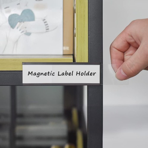 C Channel Magentic Label Holders 1.6x4 Inch, Magnetic Labels for ...