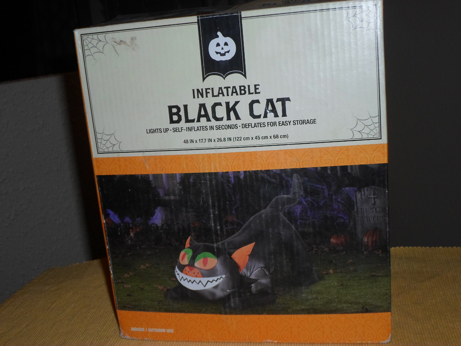 Halloween 4 FT Lighted Black Cat Airblown Inflatable | eBay