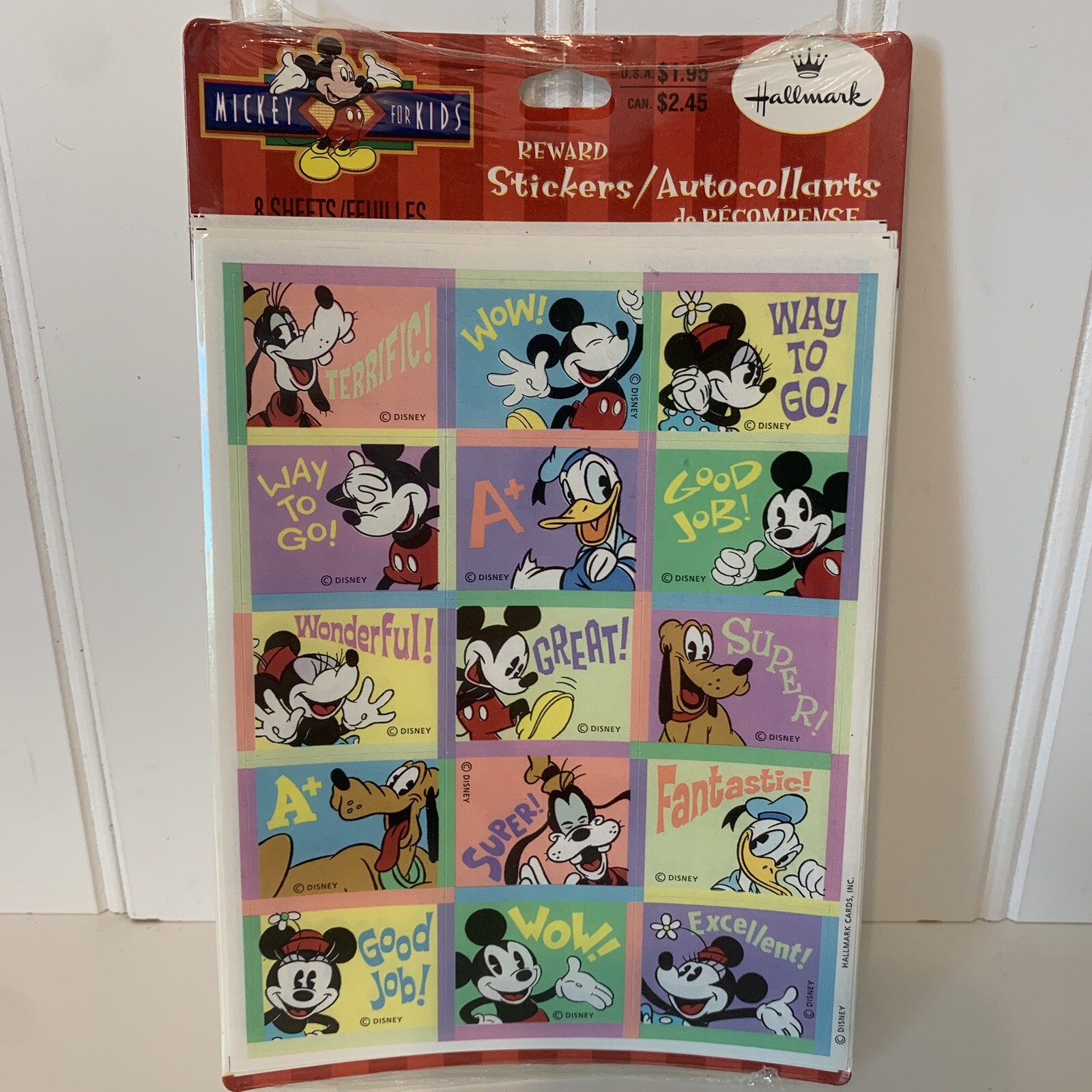 Vintage Disney Mickey Mouse Reward Stickers 2 Packages New Sealed | eBay