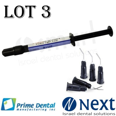 LOTx3 Dental Parafil composite visible flow light cure stain syringes 1 ...