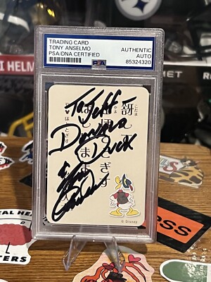Tony Anselmo Signed Chinese Donald Duck Disney Playing Card PSA ...