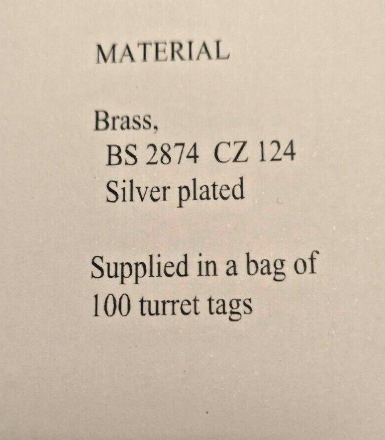 5 pieces RS Turret Terminal Tag Rivet Fit 0.1" Ø 2.54mm punch board ...